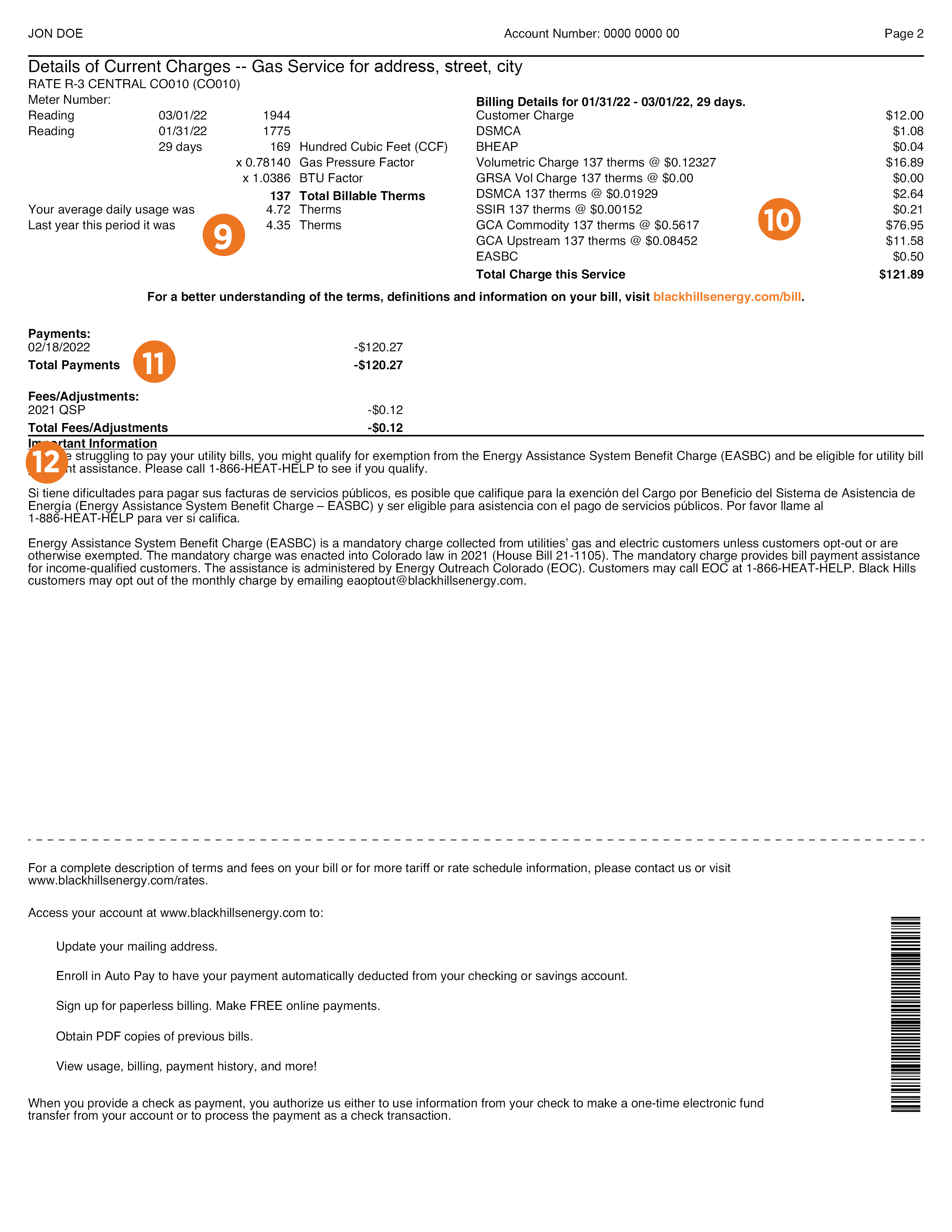 Understand your bill | Black Hills Energy